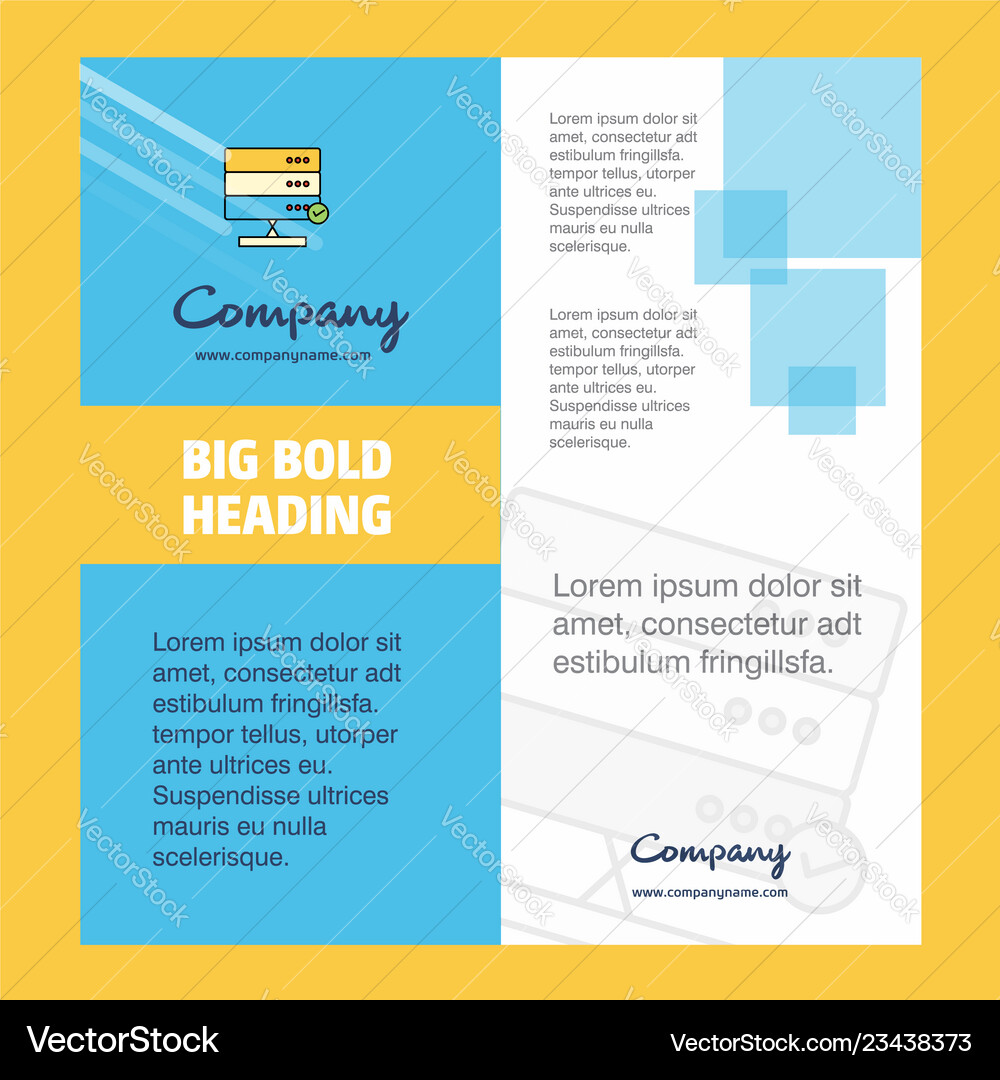 Board company brochure title page design Vector Image