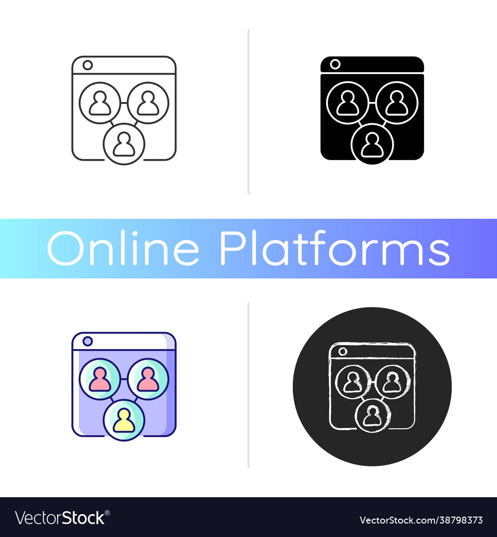Collaborative platforms icon Royalty Free Vector Image