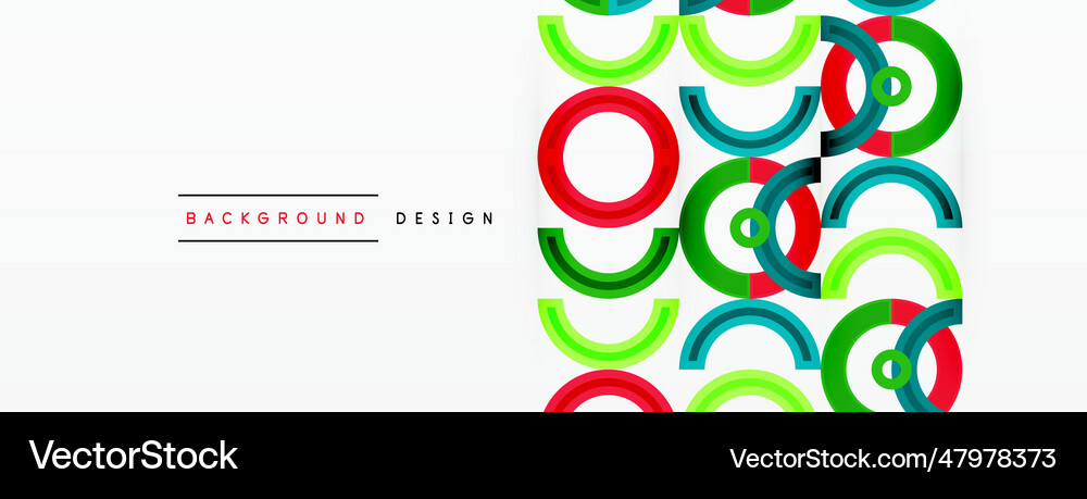 Colorful circle abstract background with vibrant Vector Image