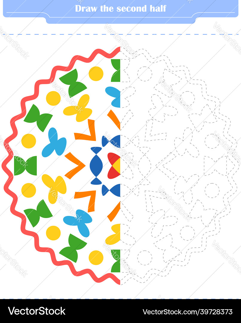 Educational game for children circle and color Vector Image