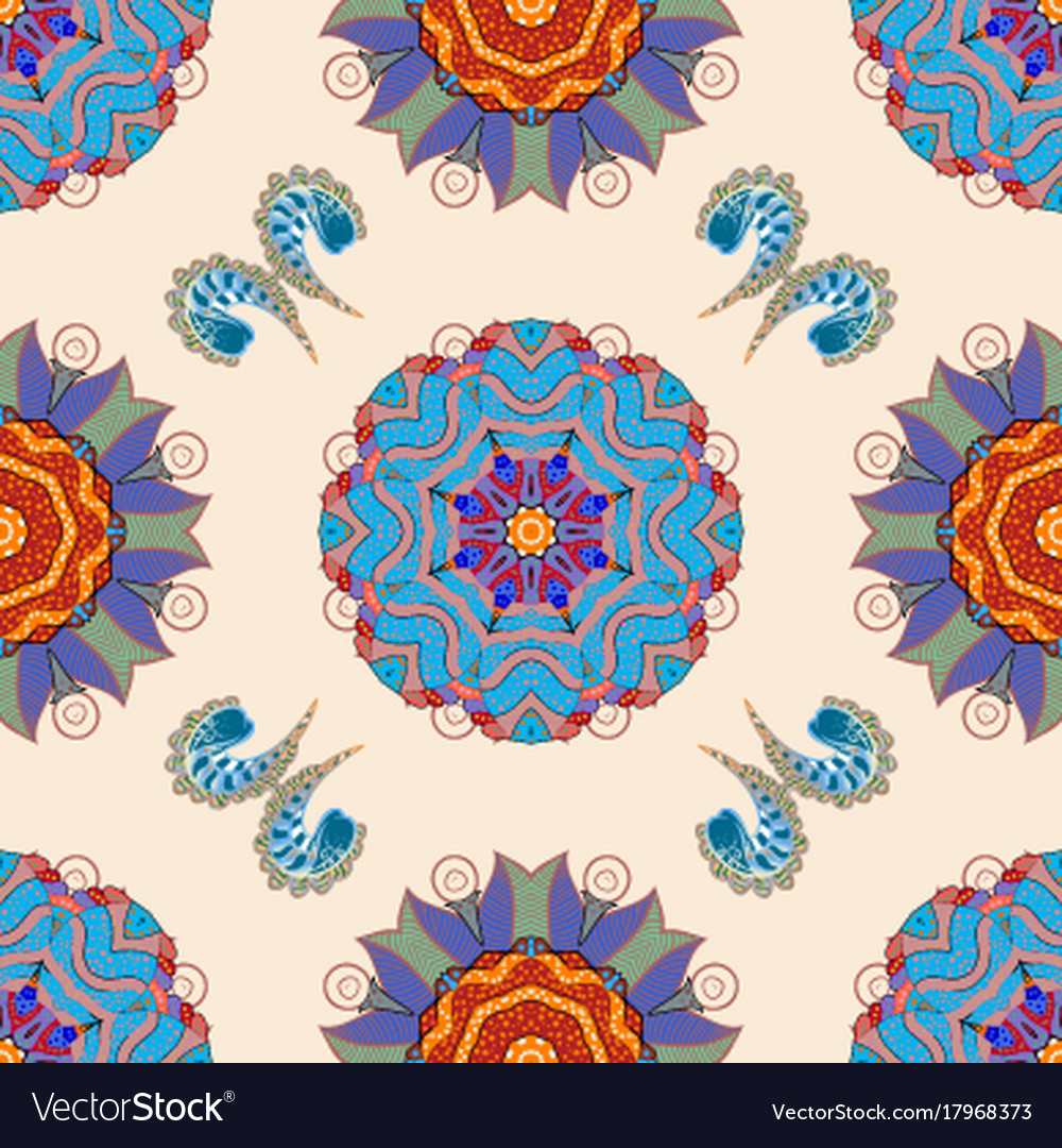 Flat flower elements design cute pattern Vector Image