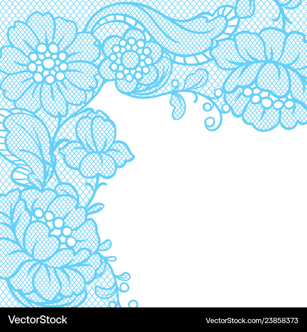 Lace ornamental background with flowers Royalty Free Vector