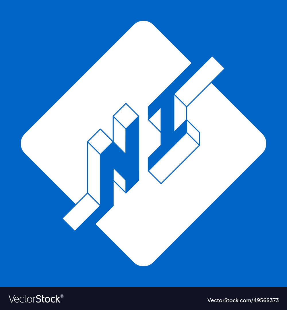 N and i - monogram or logotype isometric 3d font Vector Image N and i - monogram or logotype isometric 3d font Vector Image