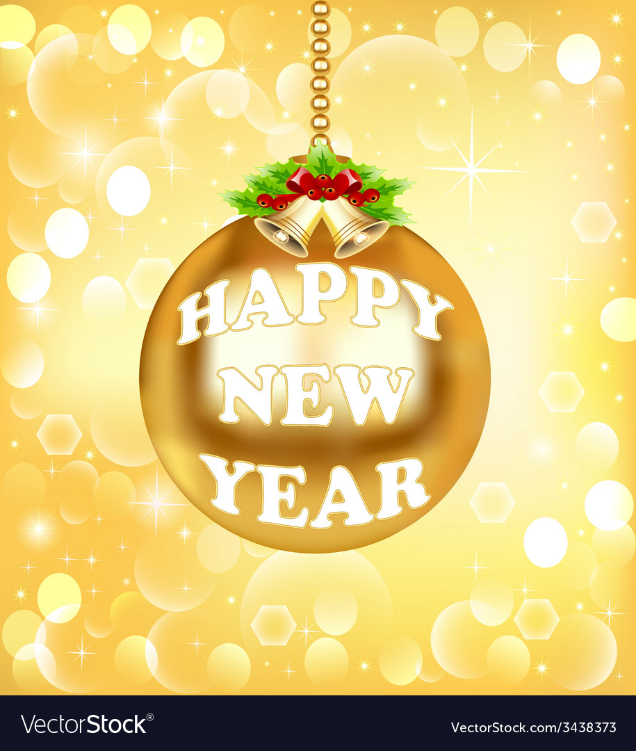 New year background gold color Royalty Free Vector Image