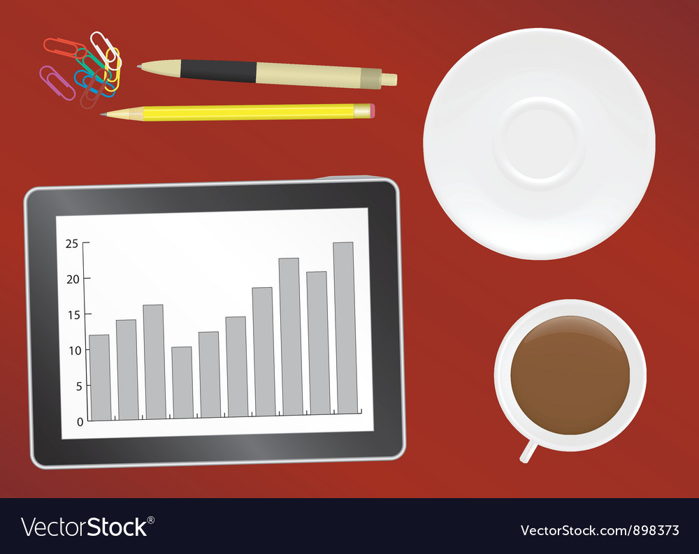 Office table Royalty Free Vector Image - VectorStock