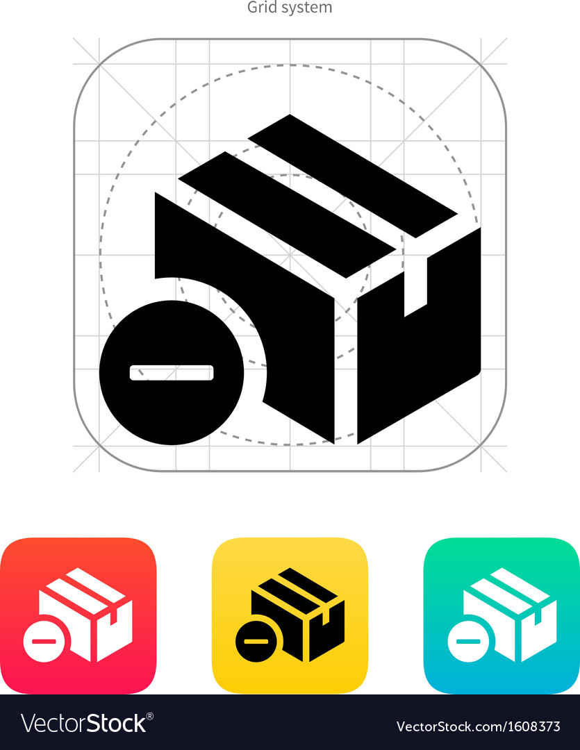 Remove box icon Royalty Free Vector Image - VectorStock
