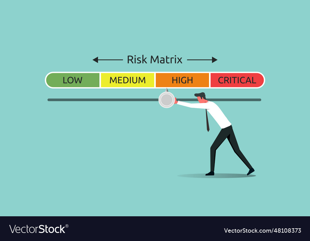 Risk matrix management with impact category low Vector Image Risk matrix management with impact category low Vector Image