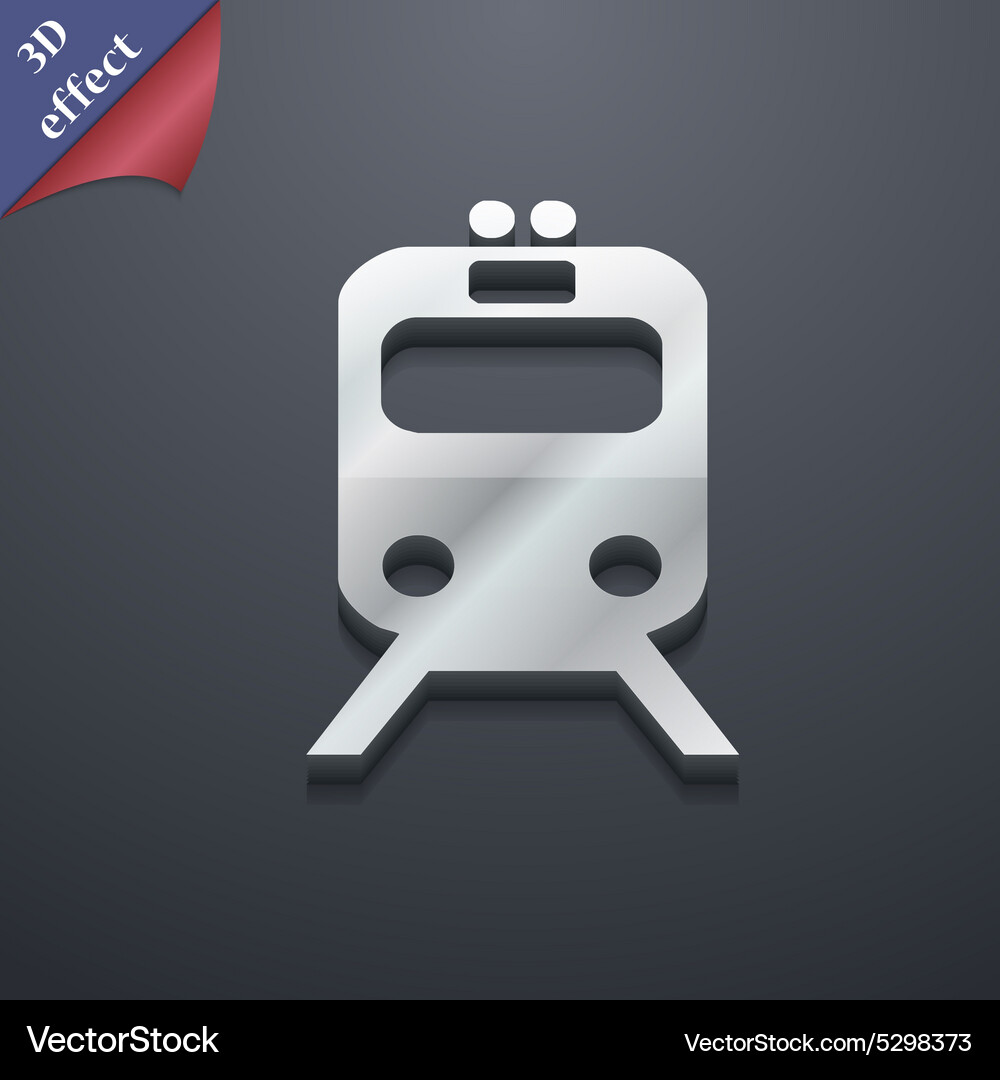 Train icon symbol 3d style trendy modern design Vector Image