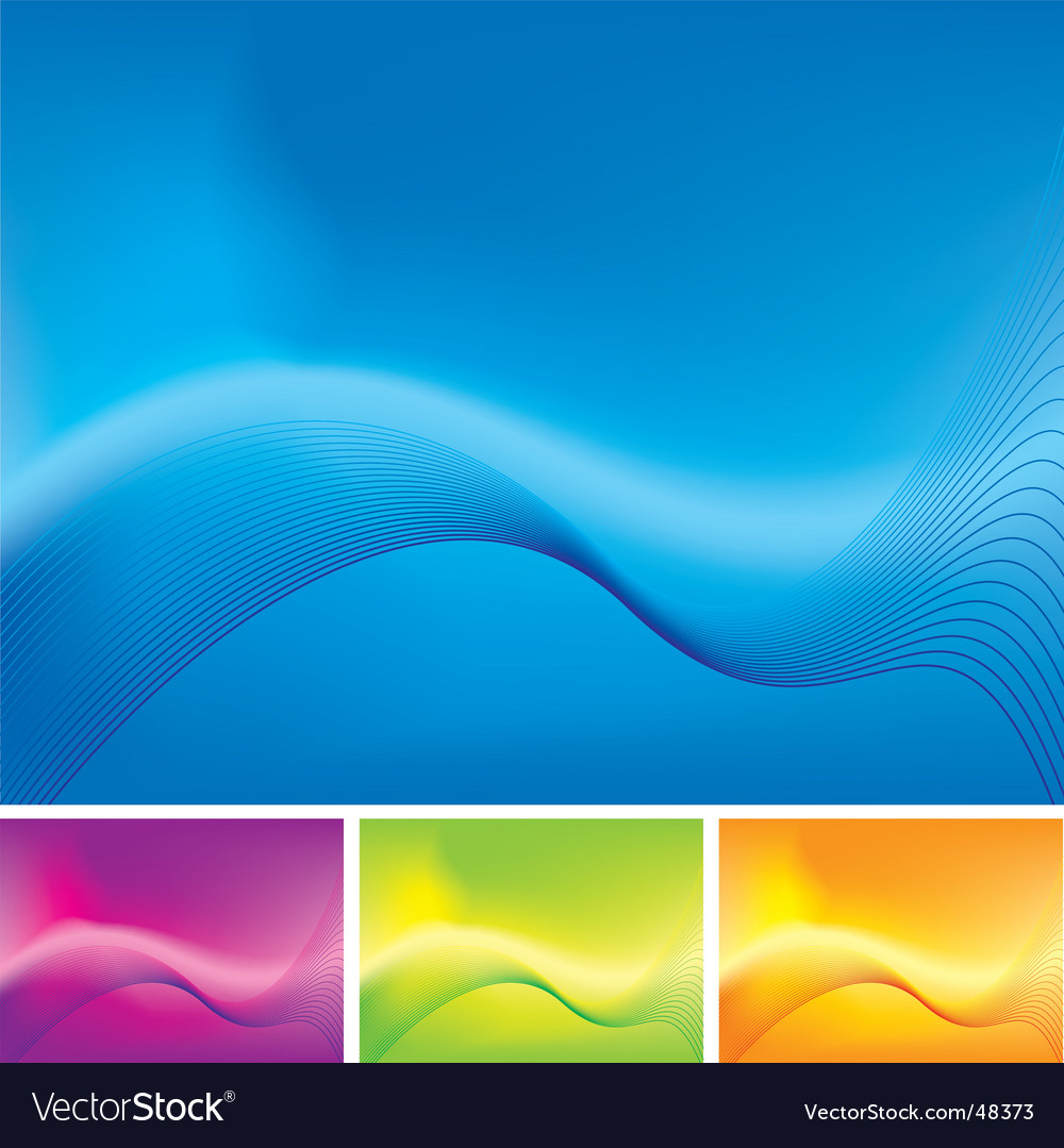 Wave stroke variation Royalty Free Vector Image