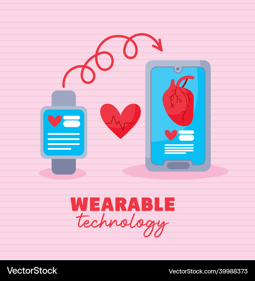 Wearable health poster Royalty Free Vector Image