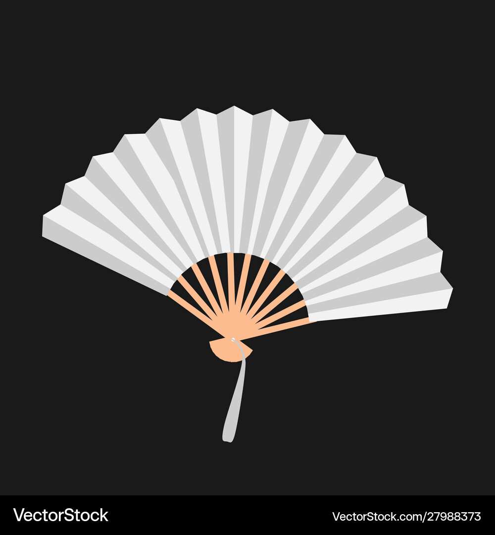 White open fan isolated on background fan Vector Image