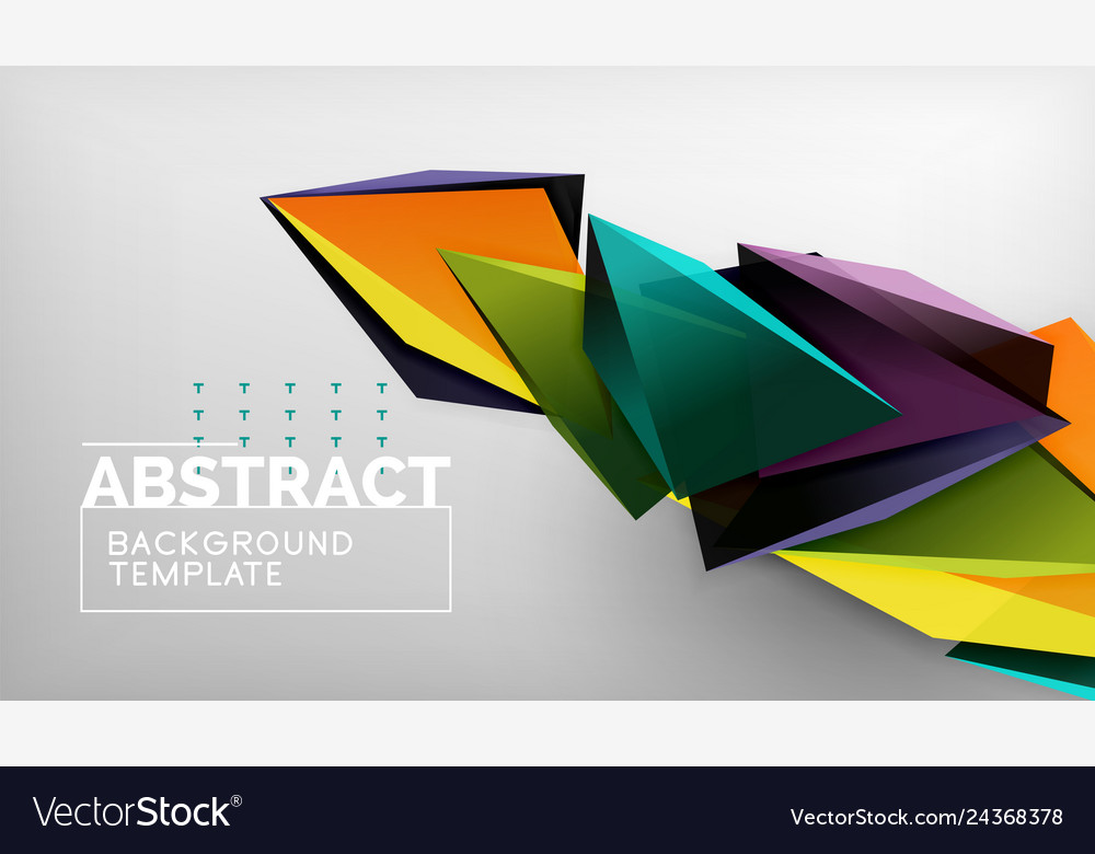 Abstract color triangles geometric background Vector Image