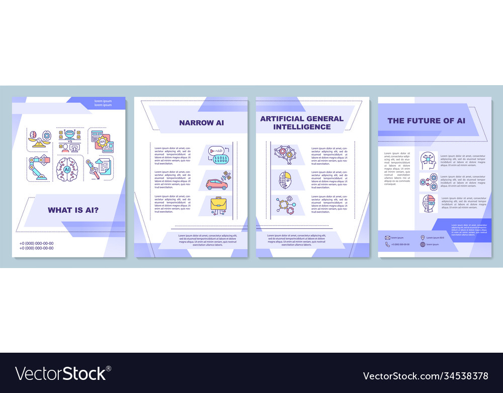 Artificial general intelligence brochure template Vector Image Artificial general intelligence brochure template Vector Image
