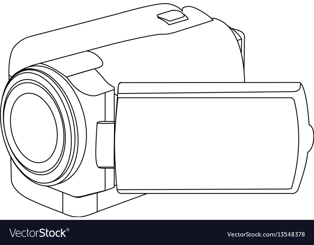 Figure camcorder icon image Royalty Free Vector Image