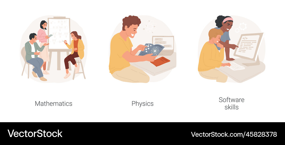 Hobbies and interests isolated cartoon Royalty Free Vector