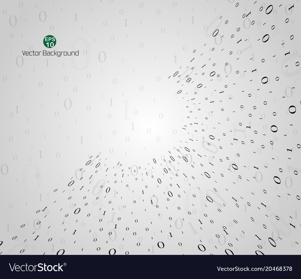 Modern binary computer codes in abstract Vector Image