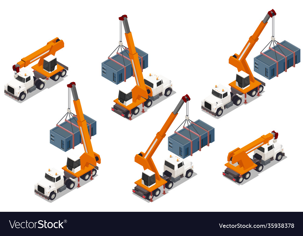 Modular box loading set Royalty Free Vector Image