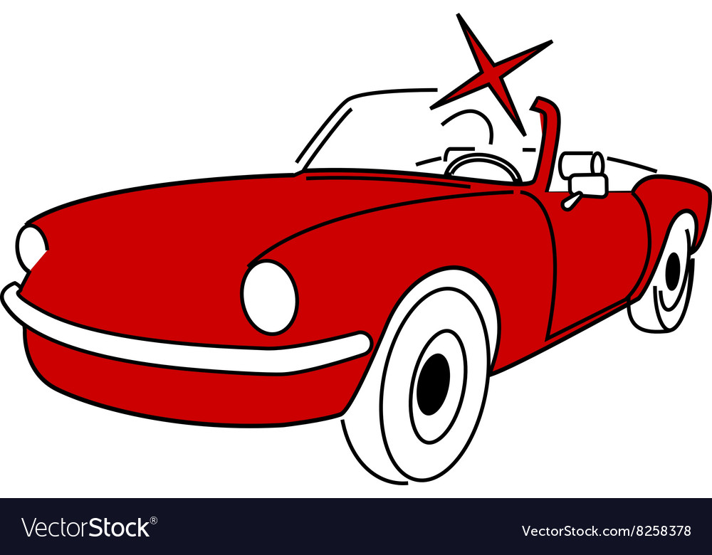 Oldtimer-cabriolet Royalty Free Vector Image - VectorStock
