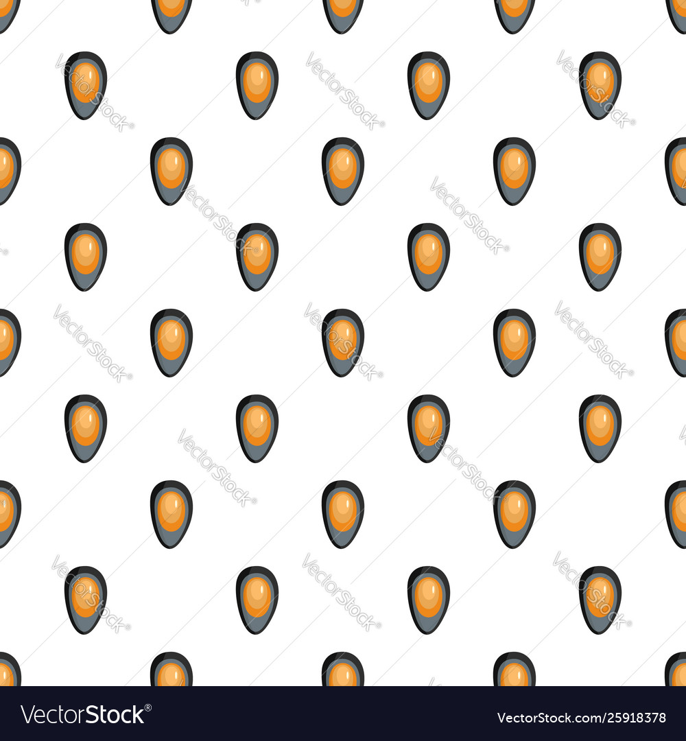 Shell with pearl pattern seamless Royalty Free Vector Image