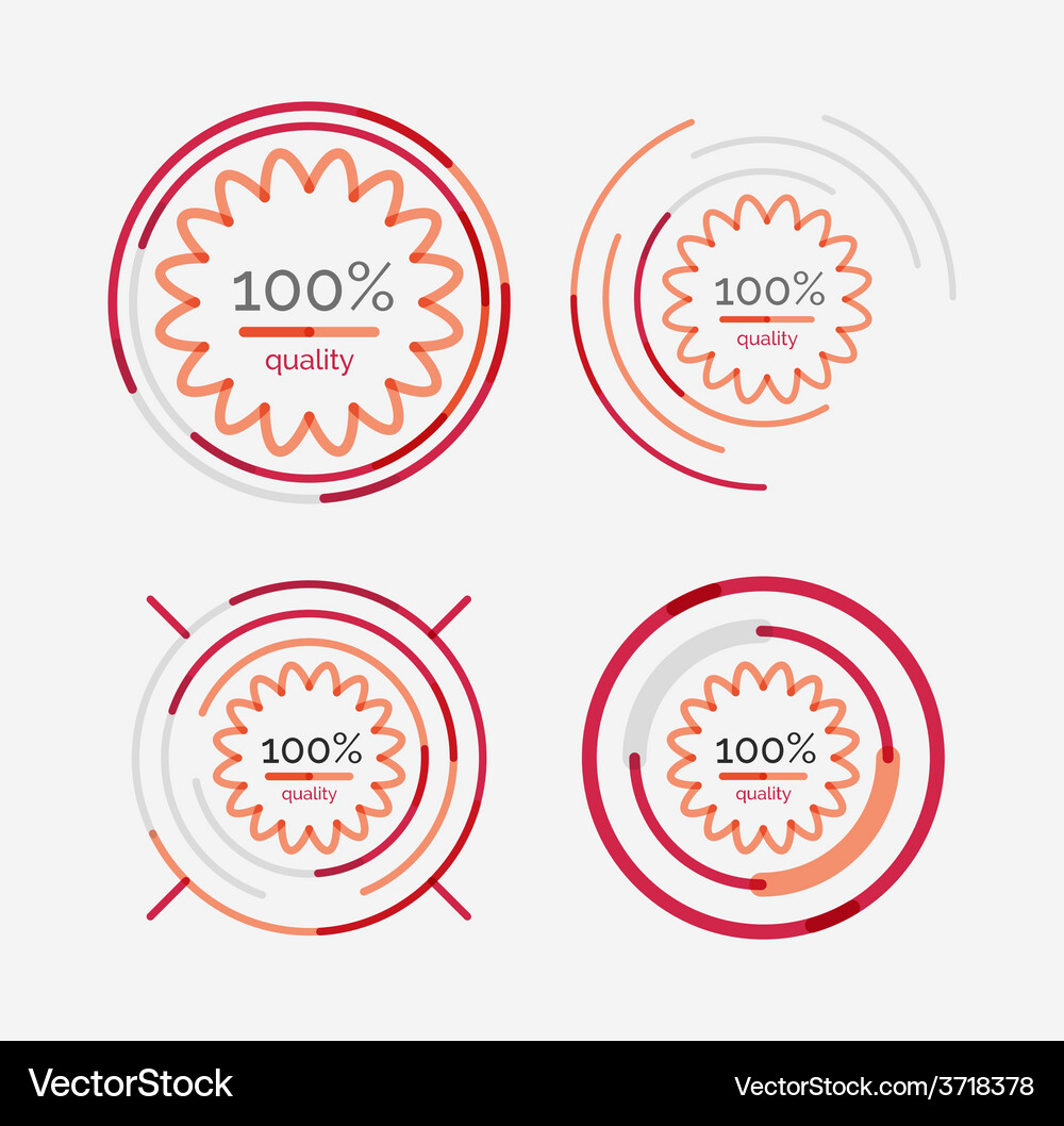 Thin line neat design logo set premium quality Vector Image