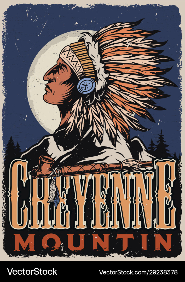 Wild west colorful poster Royalty Free Vector Image