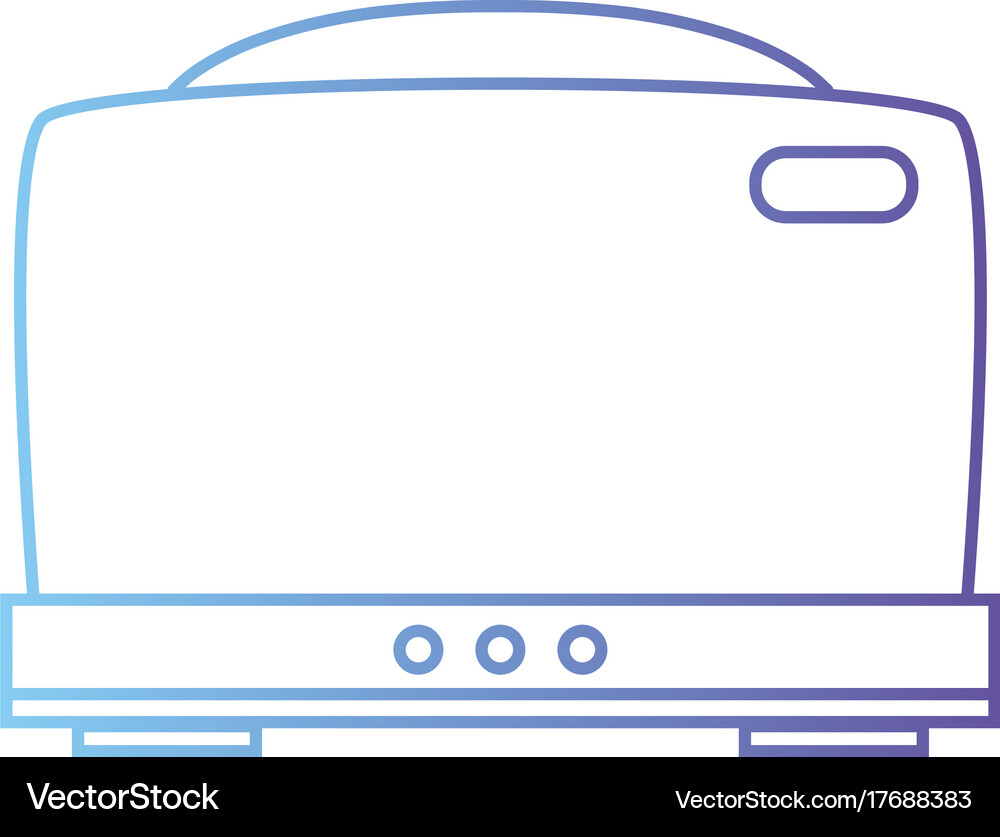 Line technology toaster electric kitchen utensil Vector Image