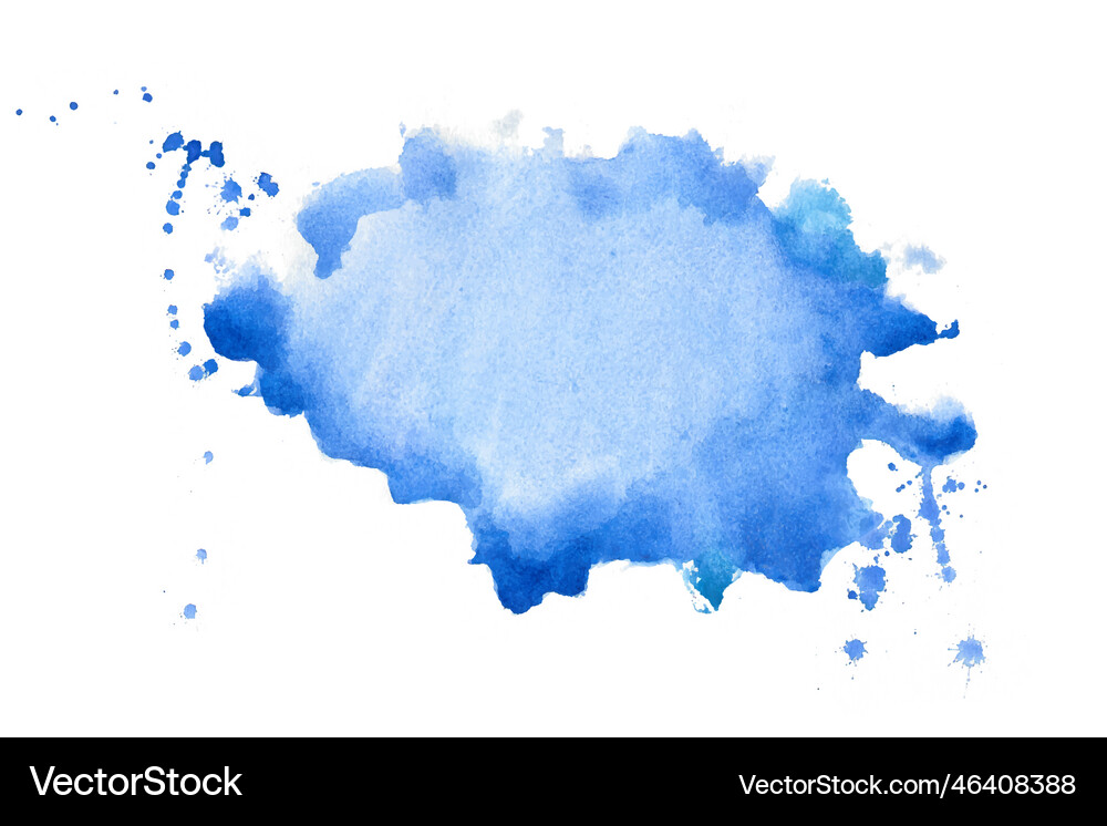 Abstract blue watercolor hand painted texture Vector Image