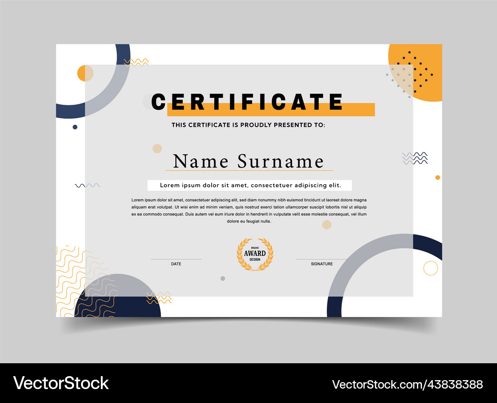 Abstract certificate or diploma Royalty Free Vector Image