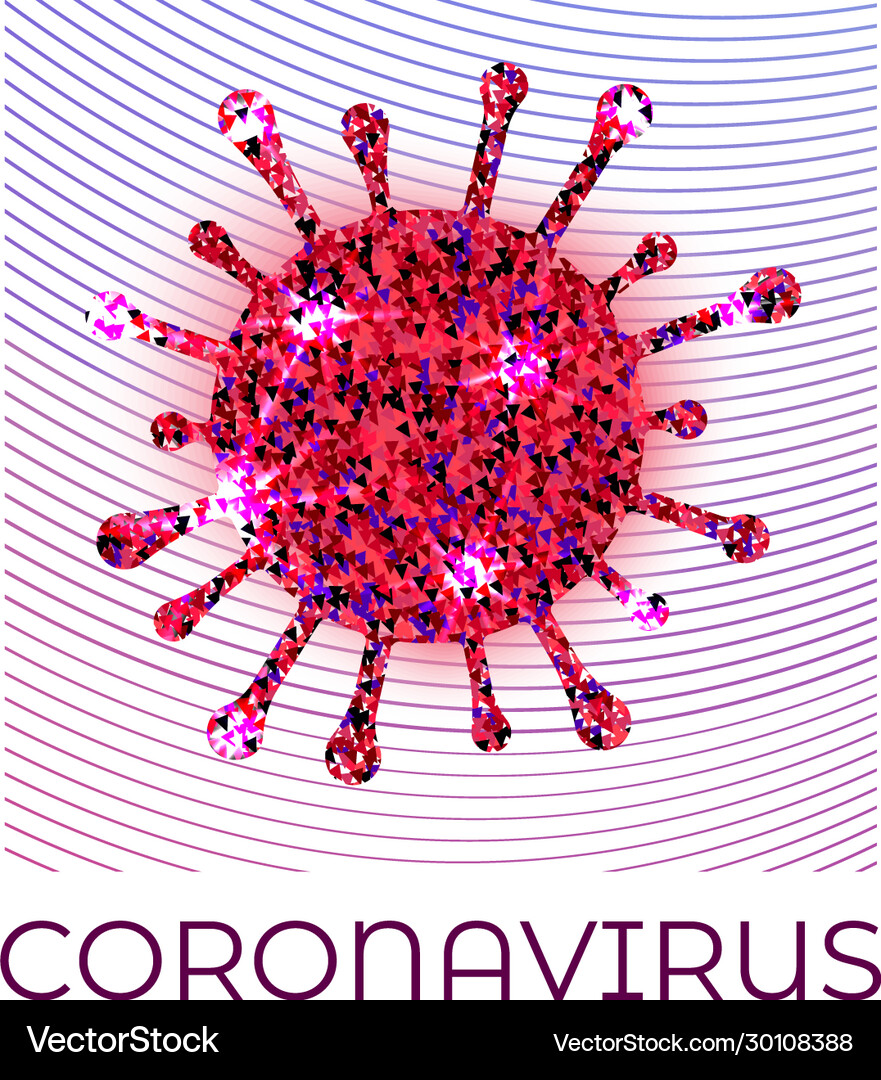 Coronavirus logo icon Royalty Free Vector Image