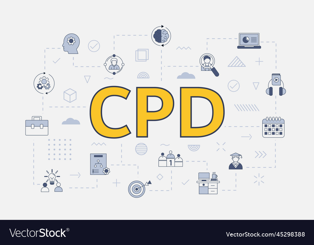 Cpd continuous professional development concept Vector Image Cpd continuous professional development concept Vector Image