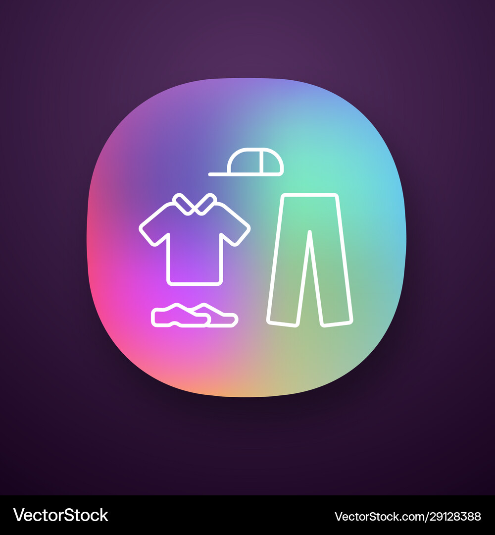 Cricket uniform app icon whites sport Royalty Free Vector
