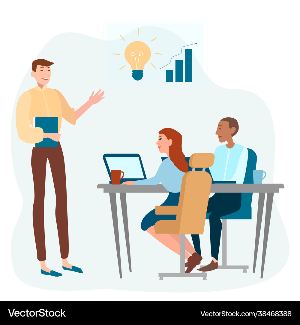 Job interview business team successful exam Vector Image