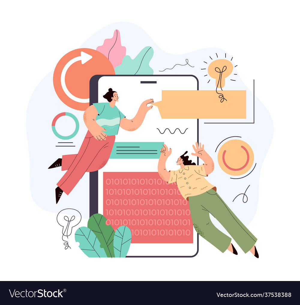 Mobile digital app application development Vector Image