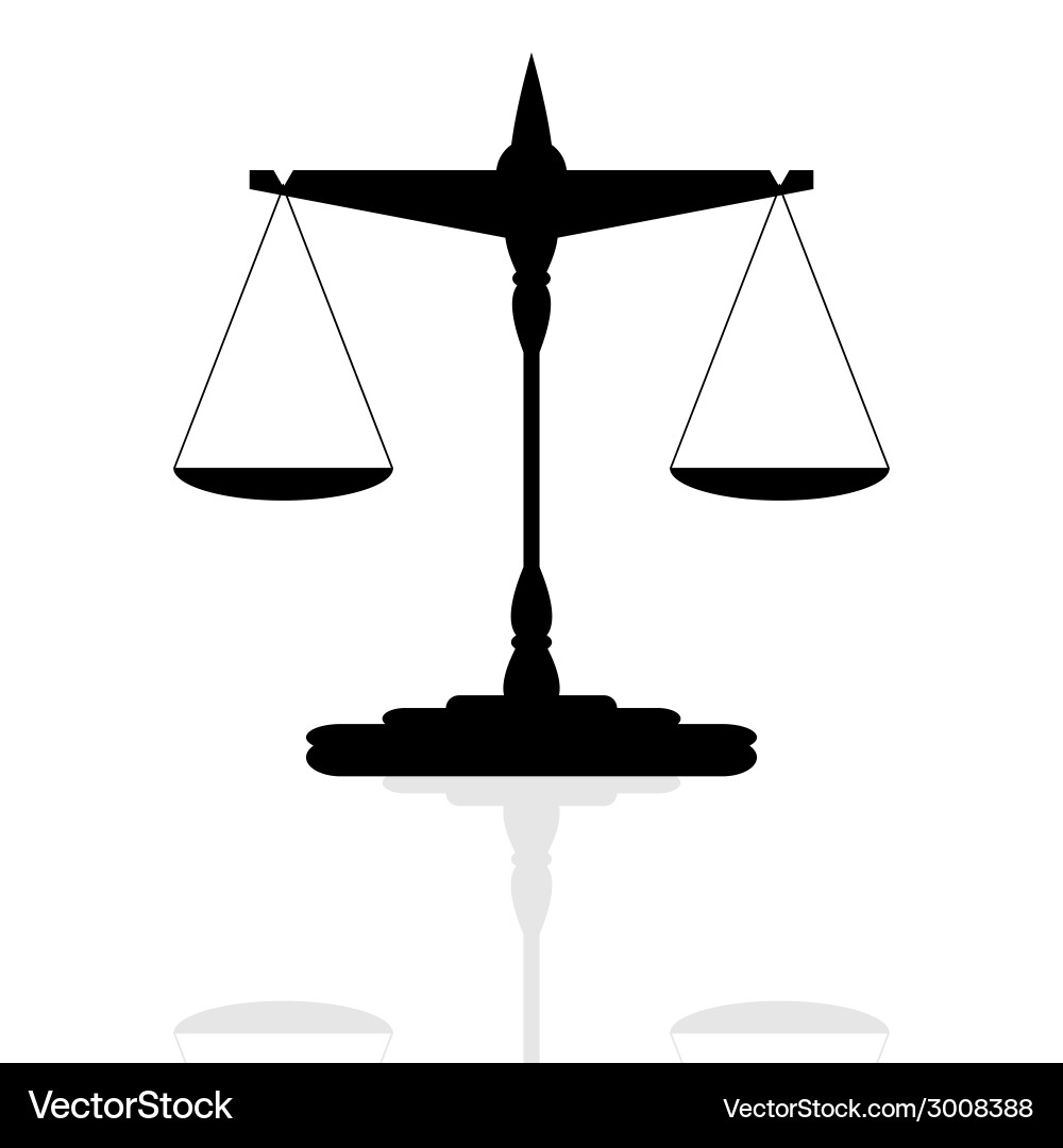 Scales of justice Royalty Free Vector Image - VectorStock