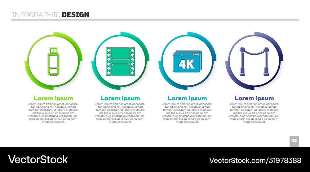 Set usb flash drive play video online play video Vector Image