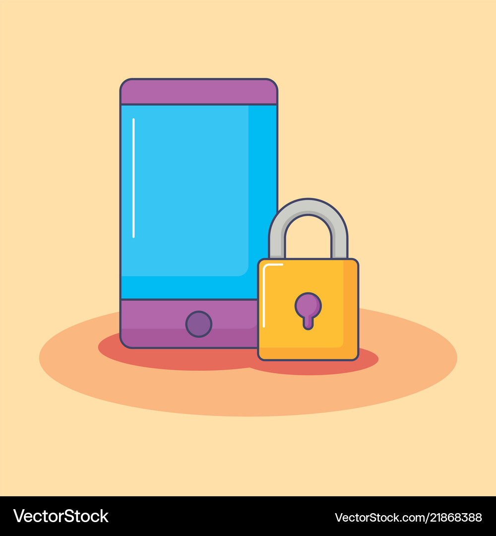 Smartphone device digital security innovation Vector Image