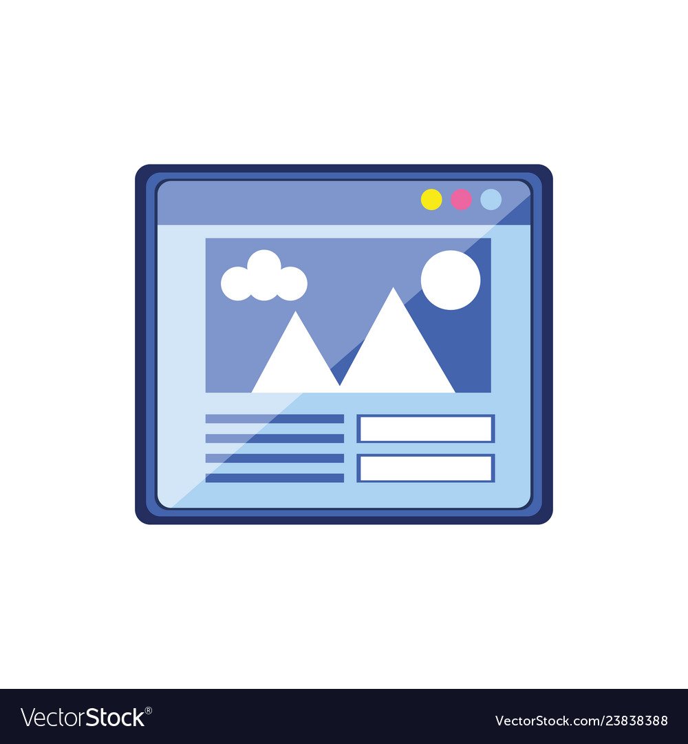Template webpage interface icon Royalty Free Vector Image