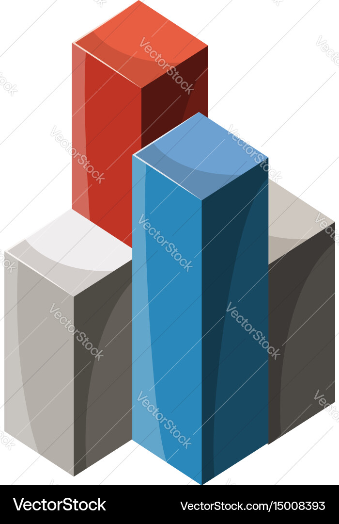 Business graph icon cartoon style Royalty Free Vector Image