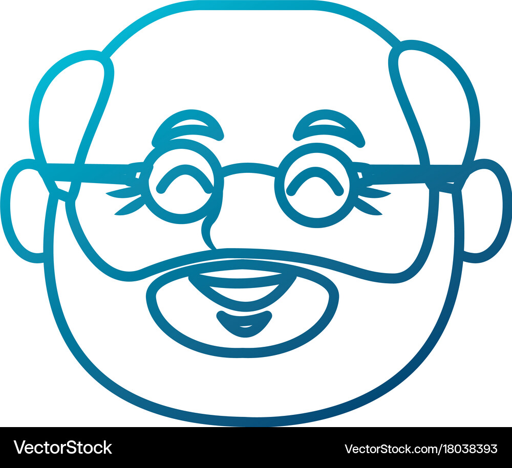 Cute grandfather cartoon Royalty Free Vector Image