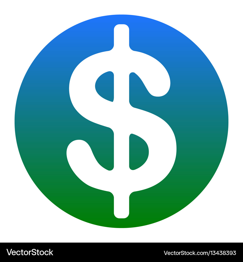 Dollars sign usd currency symbol Royalty Free Vector Image