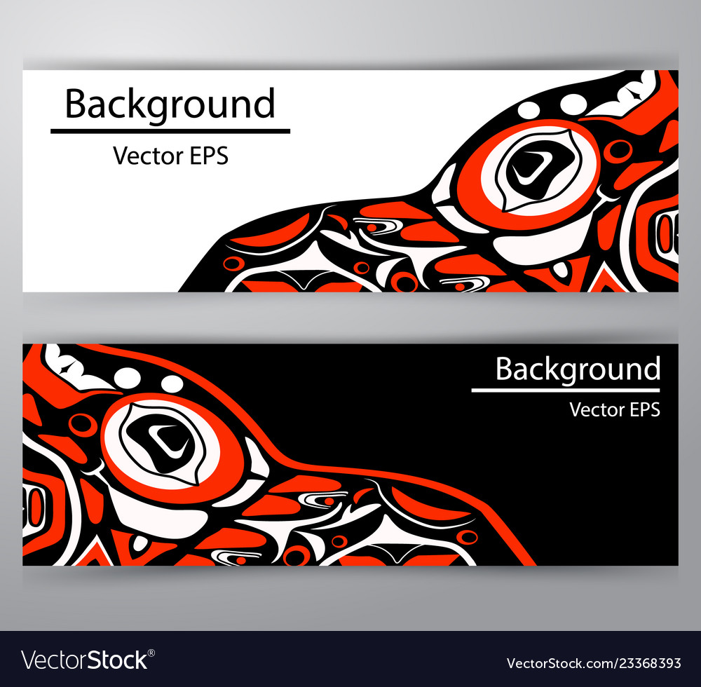 Native header invitation Royalty Free Vector Image