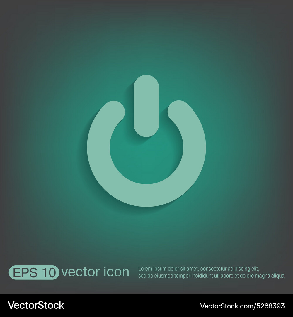 Power sign character on and off Royalty Free Vector Image