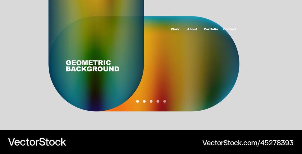 Round shapes and circles with liquid gradients Vector Image