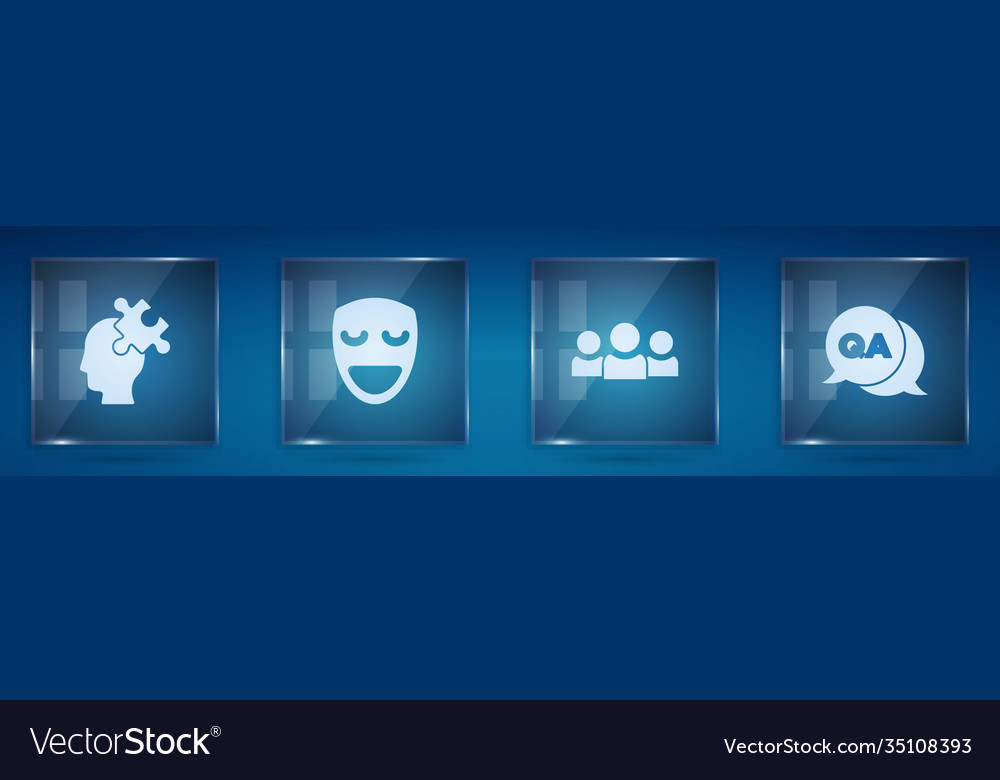 Set solution to problem comedy theatrical Vector Image