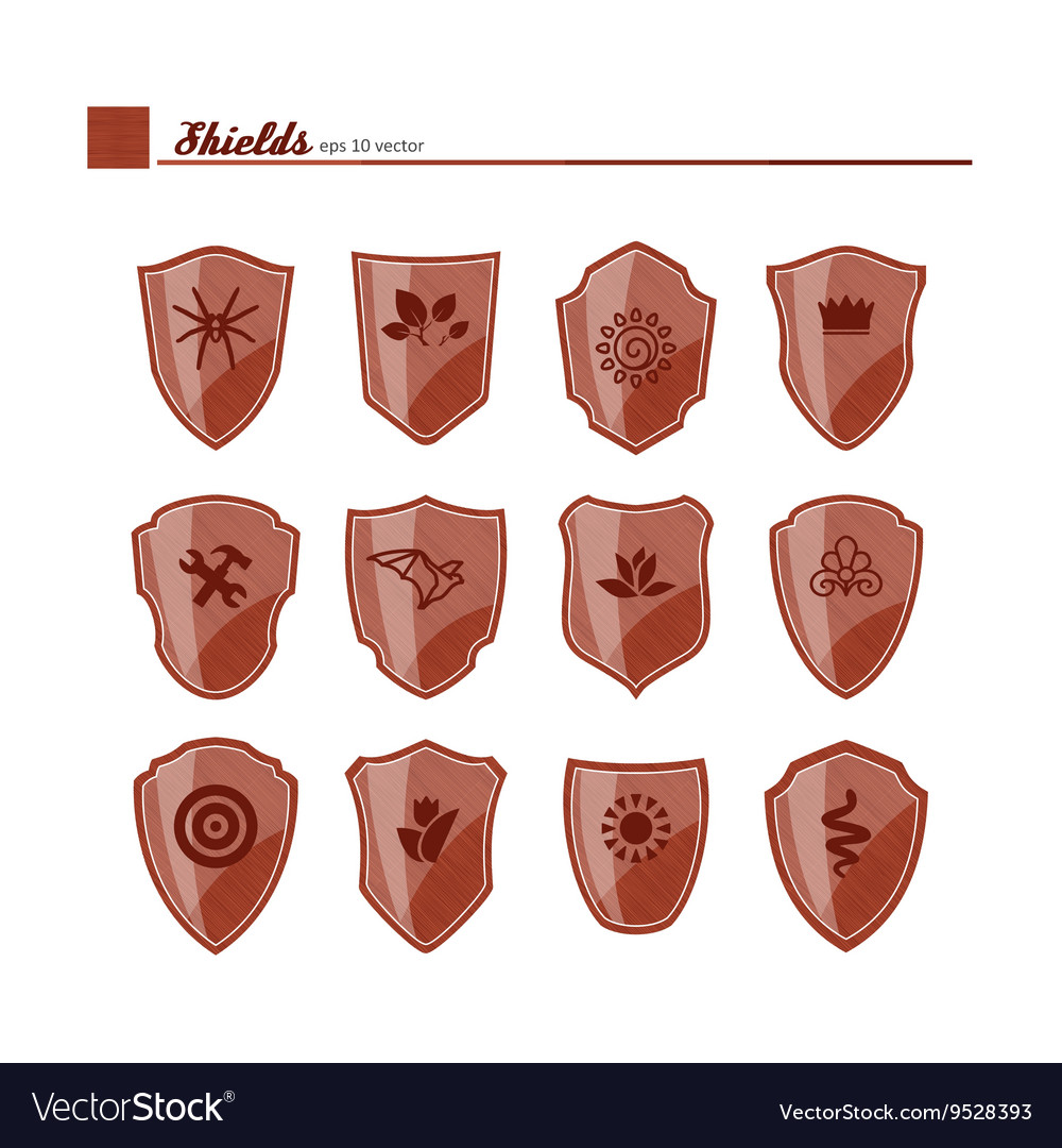 Shields Royalty Free Vector Image - VectorStock