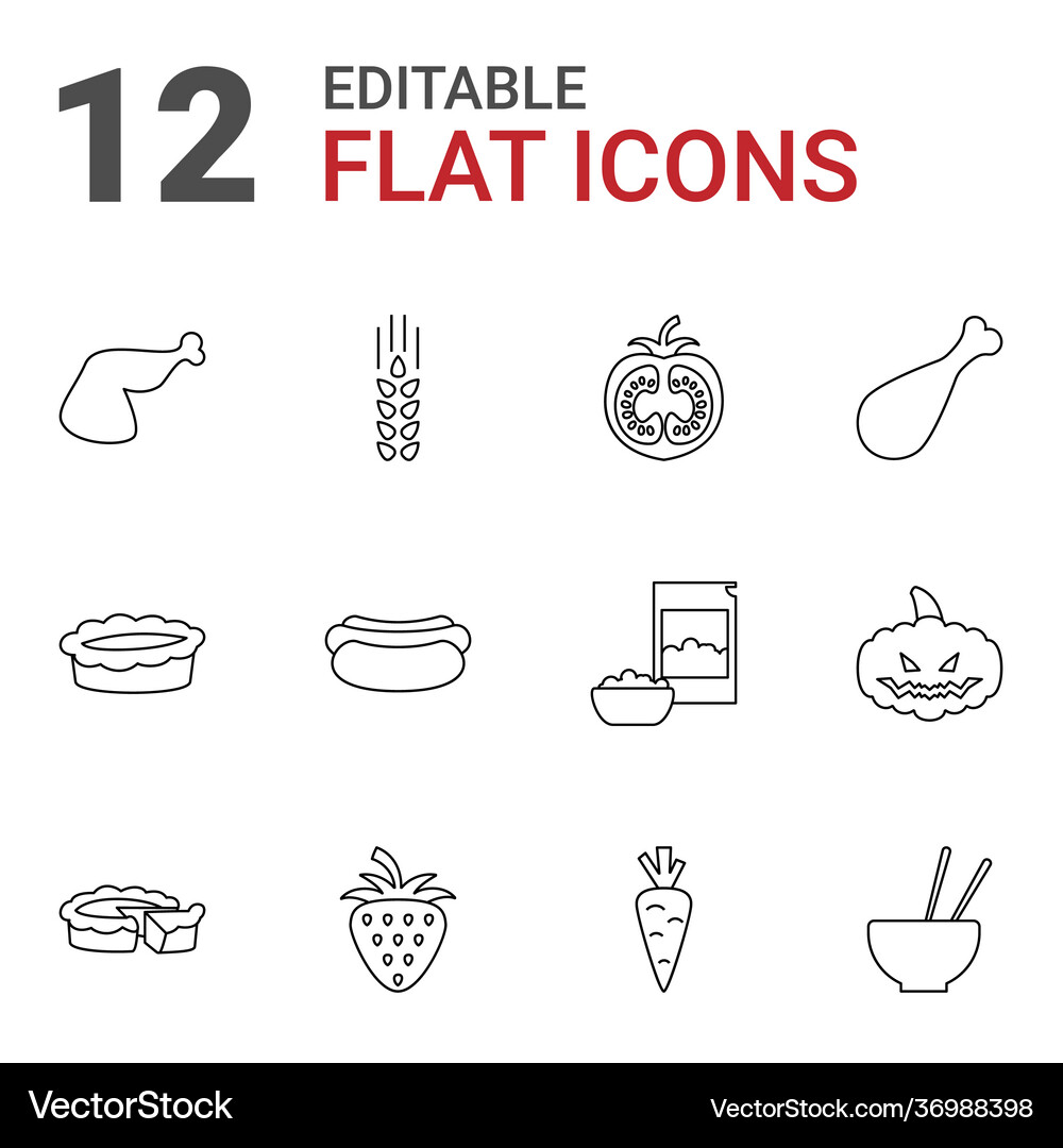 12 nutrition icons Royalty Free Vector Image - VectorStock