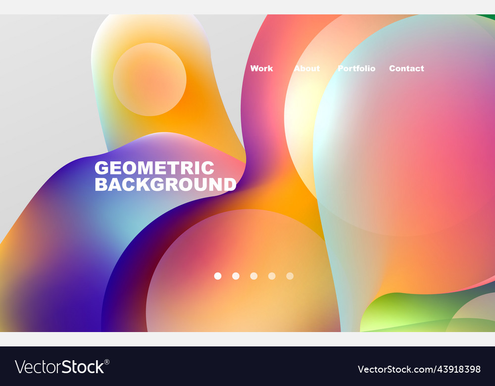 Abstract liquid background for your landing page Vector Image