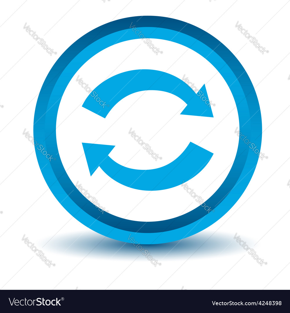 Blue synchronization icon Royalty Free Vector Image Blue synchronization icon Royalty Free Vector Image