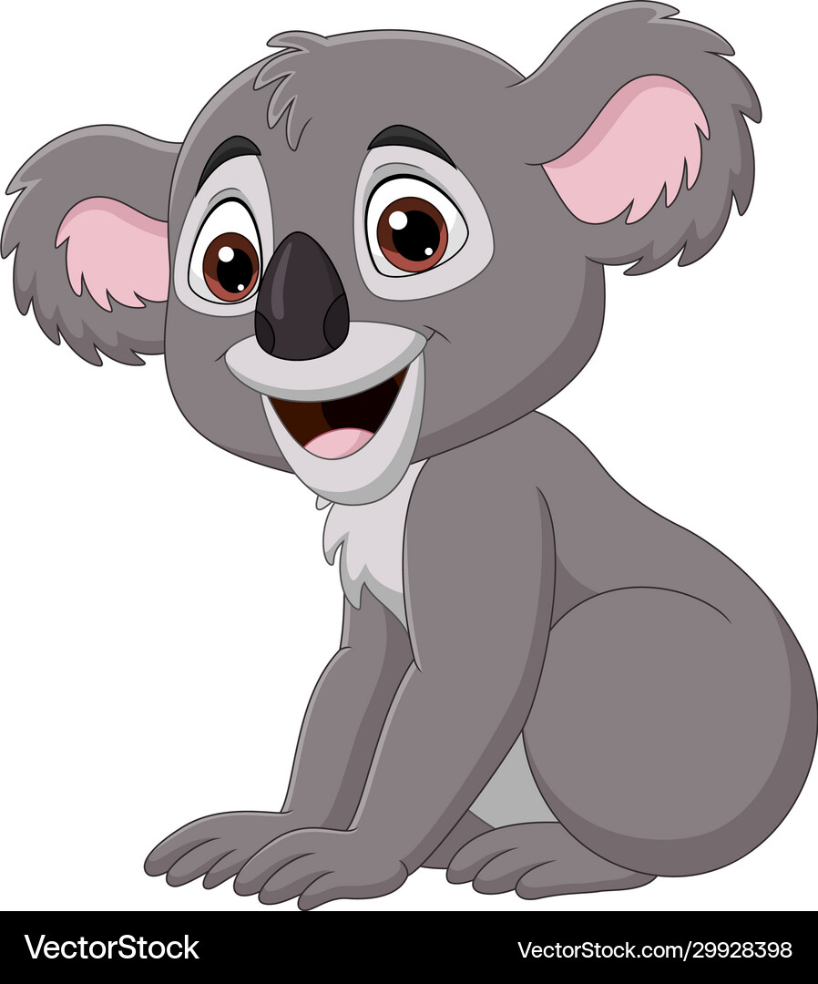 Cartoon cute bakoala sitting Royalty Free Vector Image