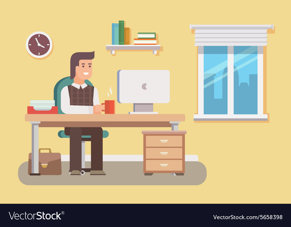 Office worker Royalty Free Vector Image - VectorStock